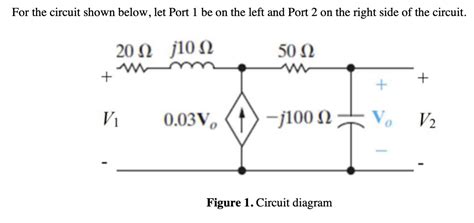 Solved For The Circuit Shown Below Let Port Be On The Chegg