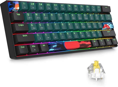 surmen GT61 Wireless 60% Keyboard, Mini RGB Mechanical Gaming Keyboard ...