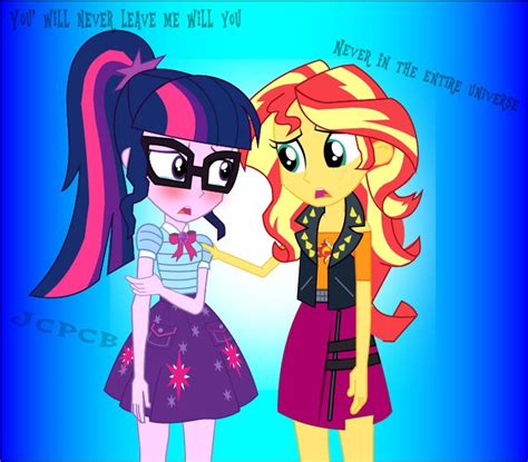 2462948 Safe Artistjcpreactyt Sci Twi Sunset Shimmer Twilight