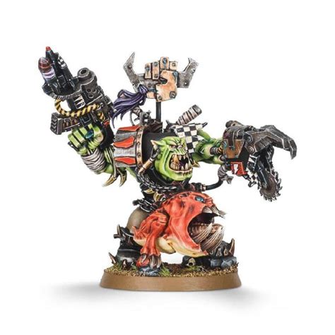 Warhammer 40k Ork Warboss With Attack Squig