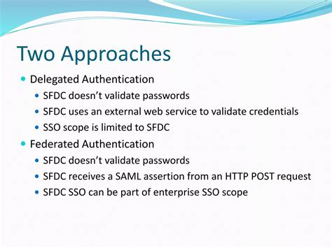 Sso With Sfdc Ppt