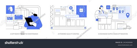 Ai Manufacturing Abstract Concept Vector Illustration Stock Vector