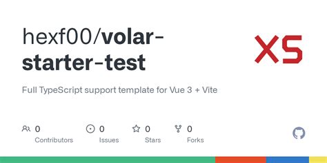 Github Hexf00volar Starter Test Full Typescript Support Template