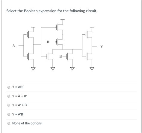 Solved Select The Boolean Expression For The Following Chegg Com
