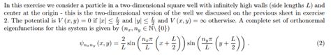 solved in this exercise we consider a particle in a