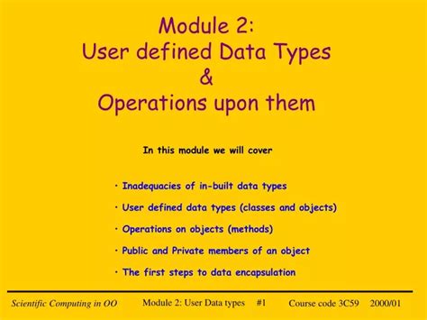Ppt Module 2 User Defined Data Types And Operations Upon Them
