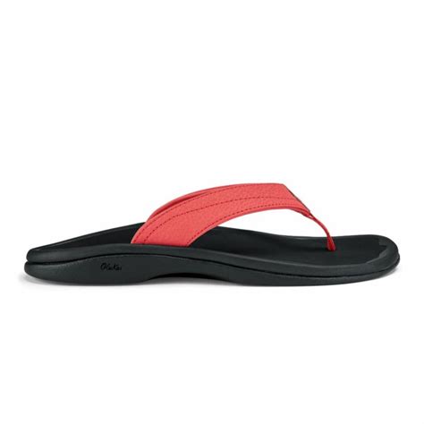 Women Olukai ‘ohana Hot Coral Black Jodi Jacobson