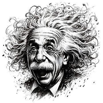 Albert Einstein S Theory Of Curl Relativity Sticker For Sale By Ssevi Redbubble