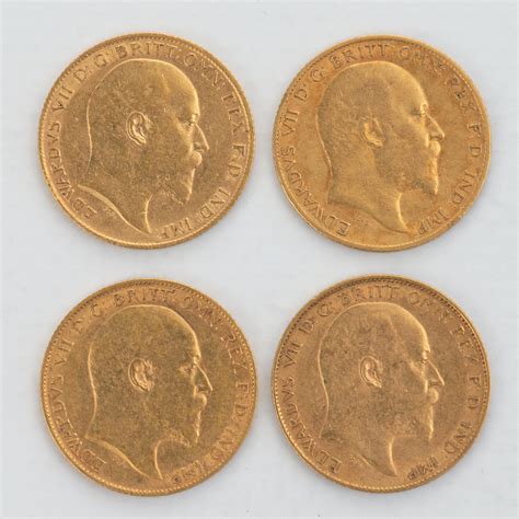 At Auction 1905 Half Sovereign King Edward Vii Four Gold Coins