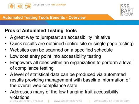 Ppt The Pros And Cons Of Automated Accessibility Testing Tools Chetan Bakhru Matt Baillargeon