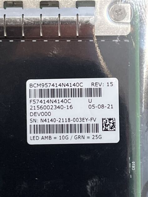 Broadcom Bcm957414n4140c 25gbps Pci Express 3 0 X8 Dual Port 25 10 Gb S Ethernet For Sale Online