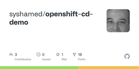 Github Syshamedopenshift Cd Demo