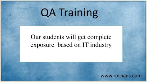 Ppt Qa Training Powerpoint Presentation Free Download Id8046537