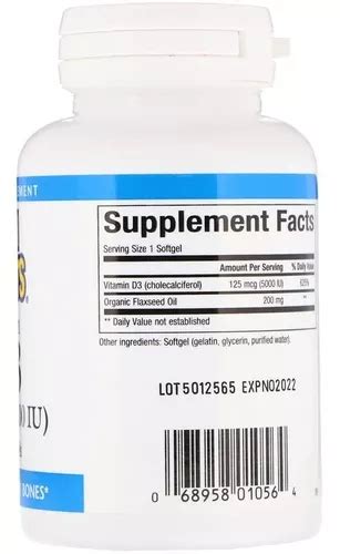 Vitamina D3 5000 Ui 120 Cápsulas Blandas Mercadolibre