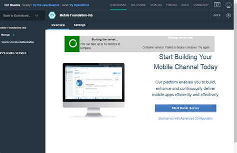 Ibm Mobilefirst Mobile Foundation On Bluemix Stack Overflow