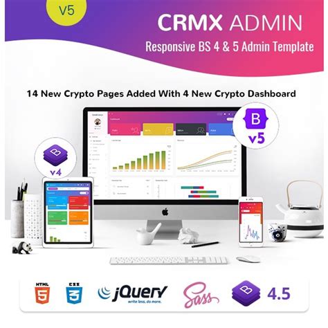 Jual Bootstrap 5 Crmx V50 Premium Admin Dashboard Template