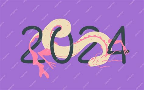 Premium Vector Symbol Of 2024 Chinese Calendar Is Dragon Handwritten