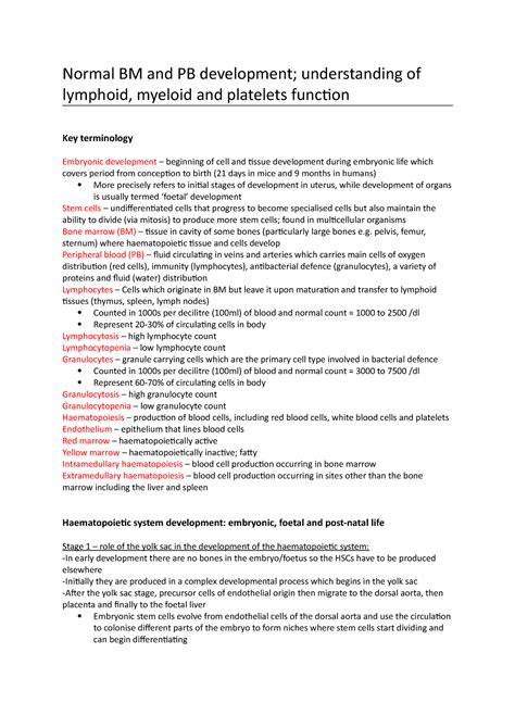 Normal Bm And Pb Development Pelvis Femur Sternum Where