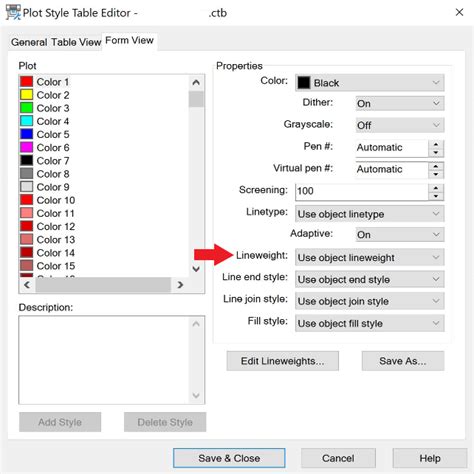 one very light lineweight not printing correctly in 2024 autodesk