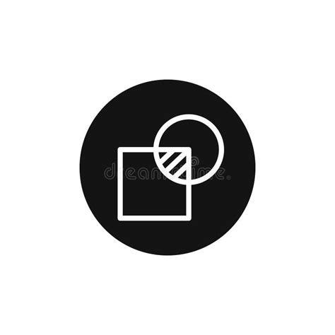 Object Intersect Icon Isolated On White Background Stock Illustration Illustration Of Graphic