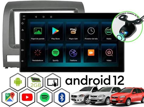 Central Multimidia Palio Strada Siena Android 12 Moldura E Camera Poliparts Central