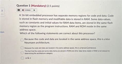 solved question 2 mandatory 2 5 points the processor