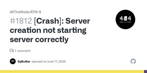Crash Server Creation Not Starting Server Correctly · Issue 1812