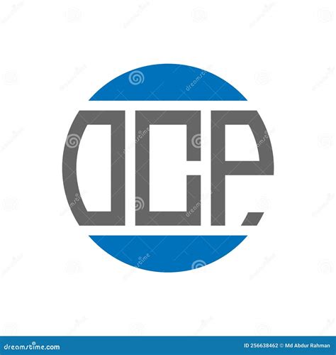 OCP Letter Logo Design On White Background OCP Creative Initials Circle Logo Concept Stock