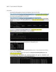 Importing And Using MongoDB With PyMongo For Data Analysis Course Hero