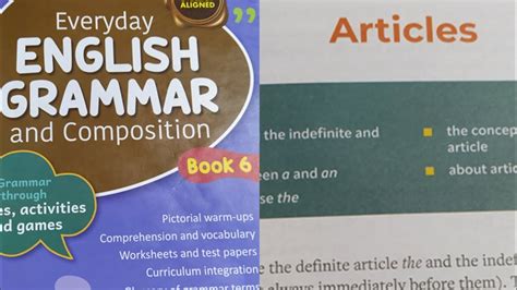Class 6th Unit 5 Articles Everyday English Grammar And Composition Solution New Nep