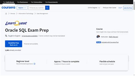 10 Best Oracle Courses On Coursera 2025 Forecastegy