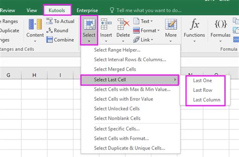 How To Select Last Cell With Data In A Row Column In Excel