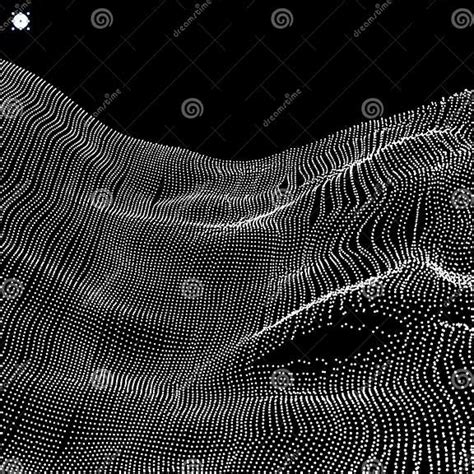 array with dynamic particles 3d technology style abstract background