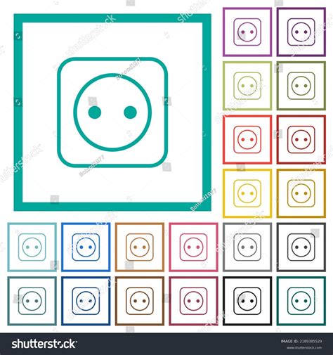Electrical Socket One Outlet Outline Flat Stock Vector Royalty Free 2189385529 Shutterstock