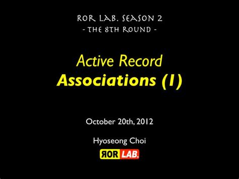 Activerecord Association 1 Season 2 Key