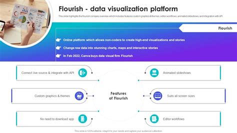 Flourish Data Visualization Platform Canva Company Profile Ppt Visual