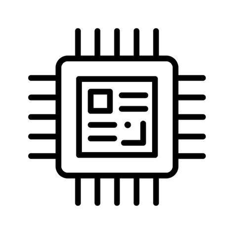 Premium Vector Chip Sign Symbol Vector Glyph Icon