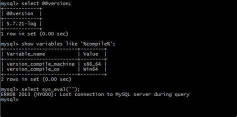 The MySQL UDF Shared Library Crashes MySQL On Windows Issue Sqlmapproject Sqlmap GitHub