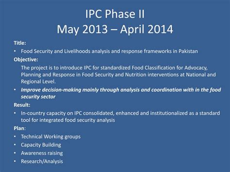 Ppt Integrated Food Security Phase Classification Ipc Powerpoint Presentation Id 5630136