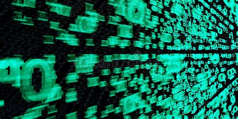 Cyber Background With Numbers Zero And One Binary Codes Backdrop Stock Illustration