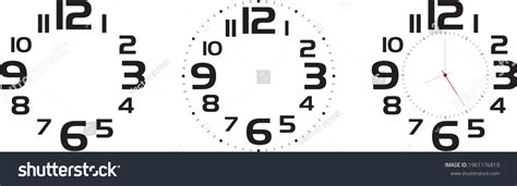 Clock Face Vector Illustration Stock Vector Royalty Free 1961176819 Shutterstock
