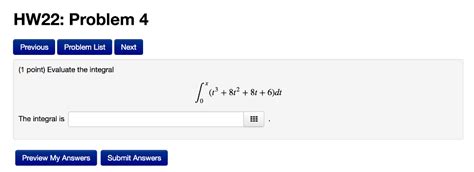 Solved Hw22 Problem 4 Previous Problem List Next 1 Point