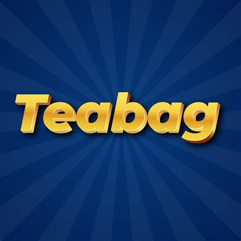 Premium Photo Teabag Text Effect Gold  Attractive Background Card
