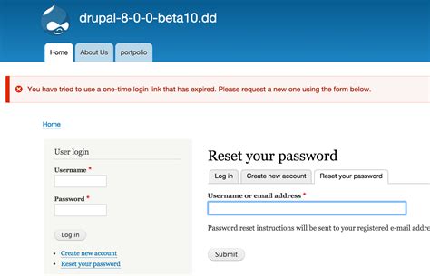 One Time Login Link Failure Messages Are Misleading Because They Are Not Marked As Errors