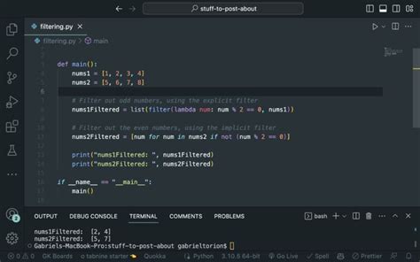 gabriel torion on linkedin when filtering in python use list