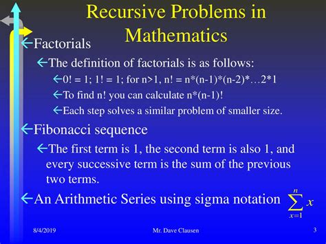 Ch 12 Recursion Mr. Dave Clausen La Cañada High School - ppt download