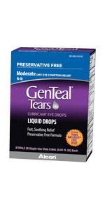 Genteal Tears Lubricant Eye Drops Moderate Liquid Drops