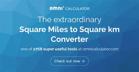Square Miles To Square Km Converter