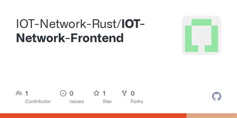 Github Iot Network Rust Iot Network Frontend