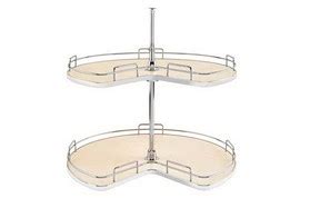 Rev A Shelf 53472 32MP 32 Maple Solid Bottom 2 Shelf Kidney Shape Independent Lazy Susan Price